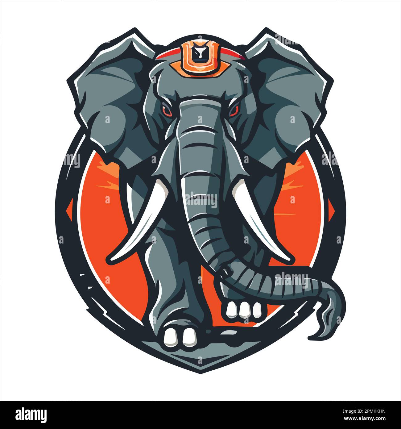 Elephant big tusk angry Stock Vector Images - Alamy