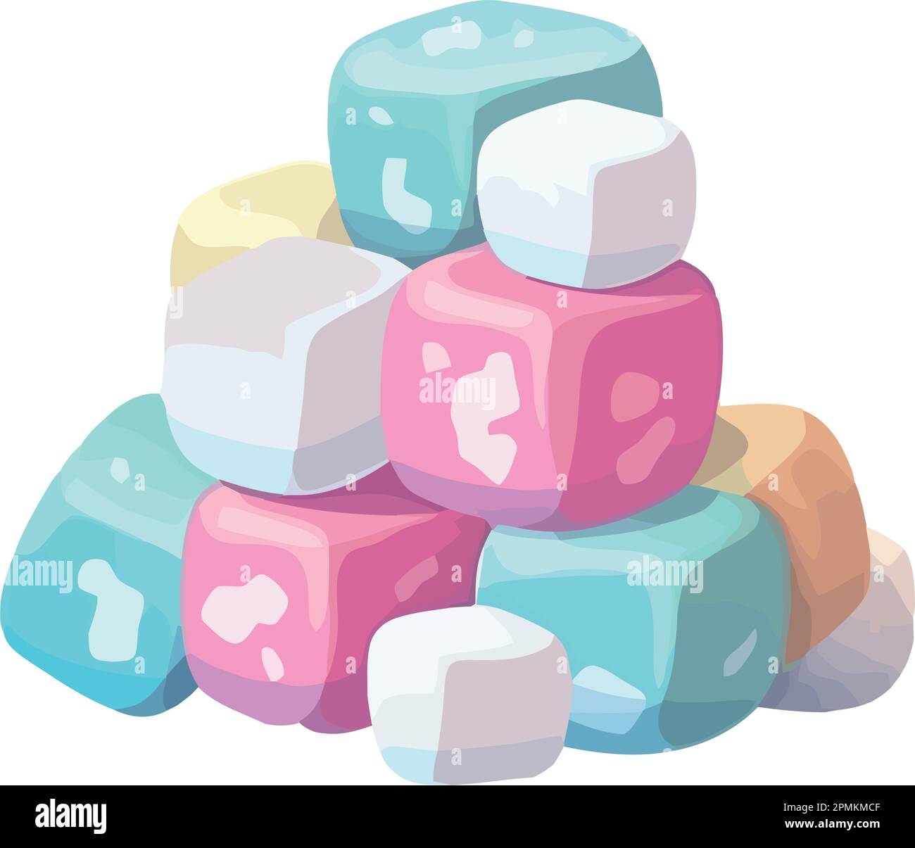 Colorful marshmallows candy isolated Stock Vector Images - Alamy