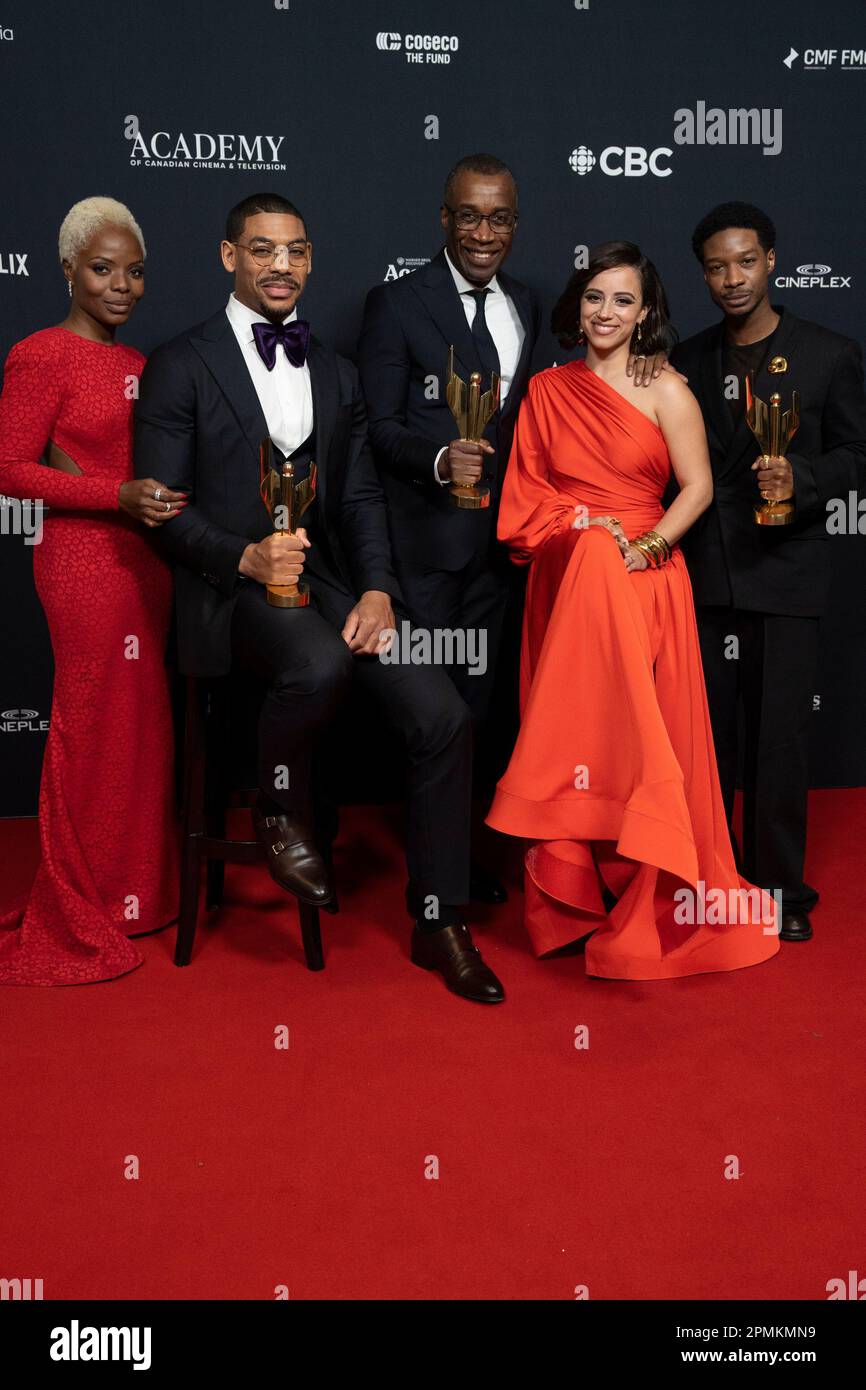 Marsha Stephanie Blake, left to right, Aaron Pierre, Clement Virgo ...