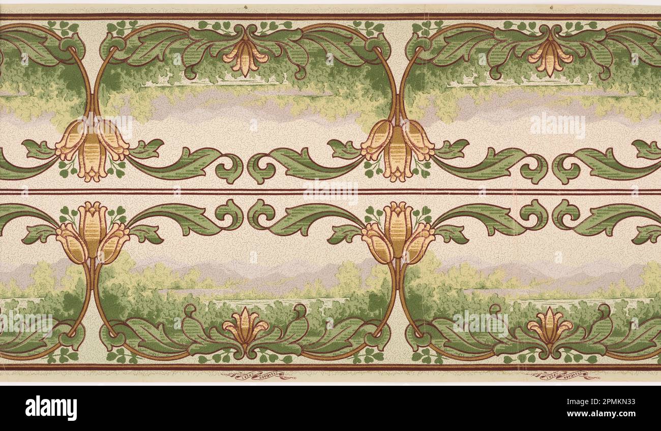 Frieze (USA); Manufactured by Standard Wall-Paper Company; machine ...