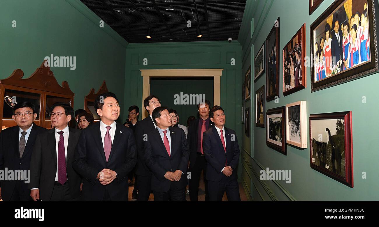 Sejong, South Korea, 14th Apr, 2023. Ruling party's leader visits Park ...