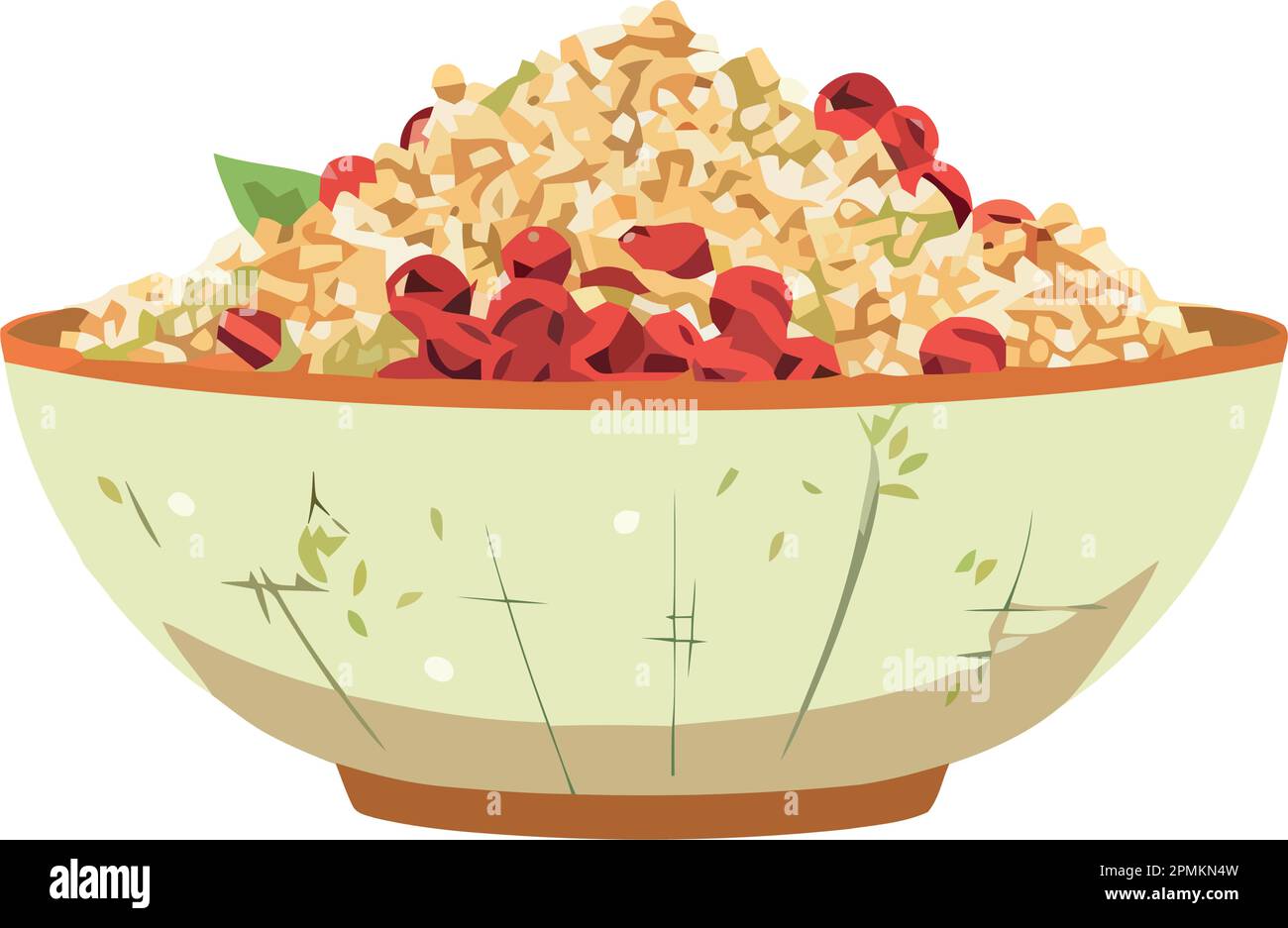 Healthy meal of rice and beans Stock Vector Image & Art - Alamy