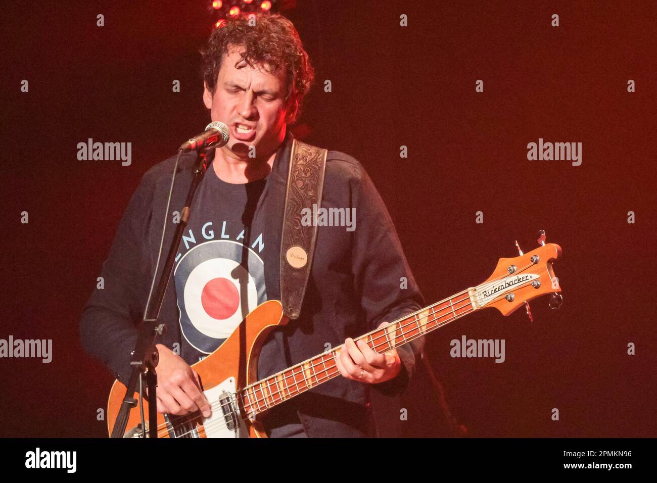 Curitiba, Brazil. 13th Apr, 2023. Ricardo Bastos, bassist of the band ...