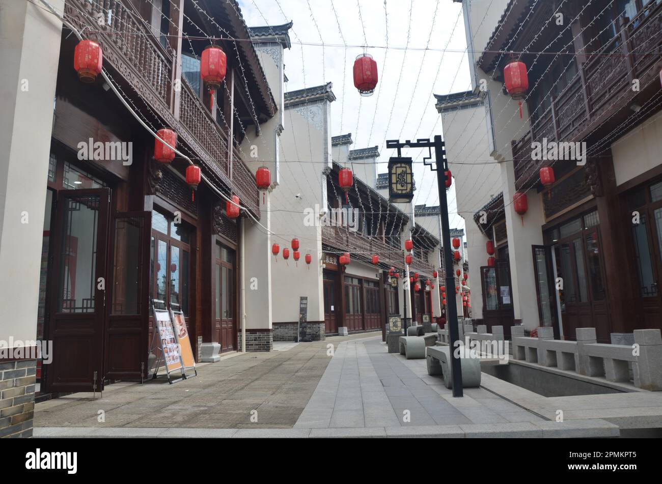 Tourist beauty of Haihua Island style street Stock Photo - Alamy