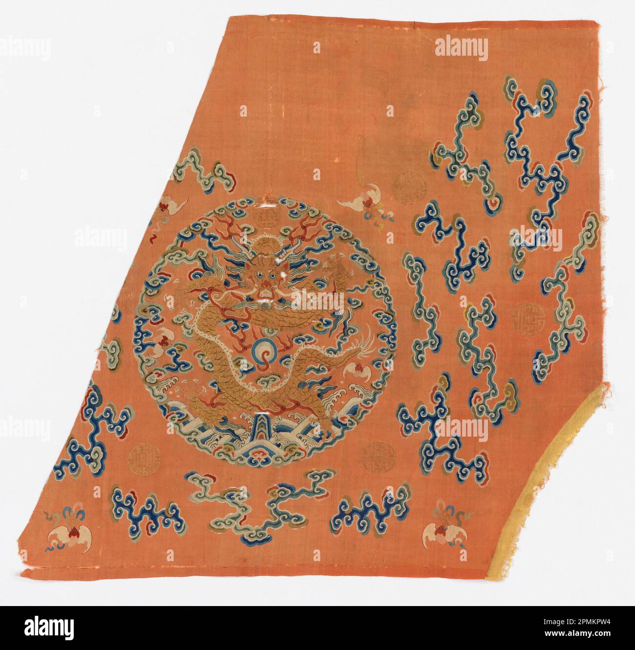 Fragment (China); silk, metallic threads Stock Photo - Alamy