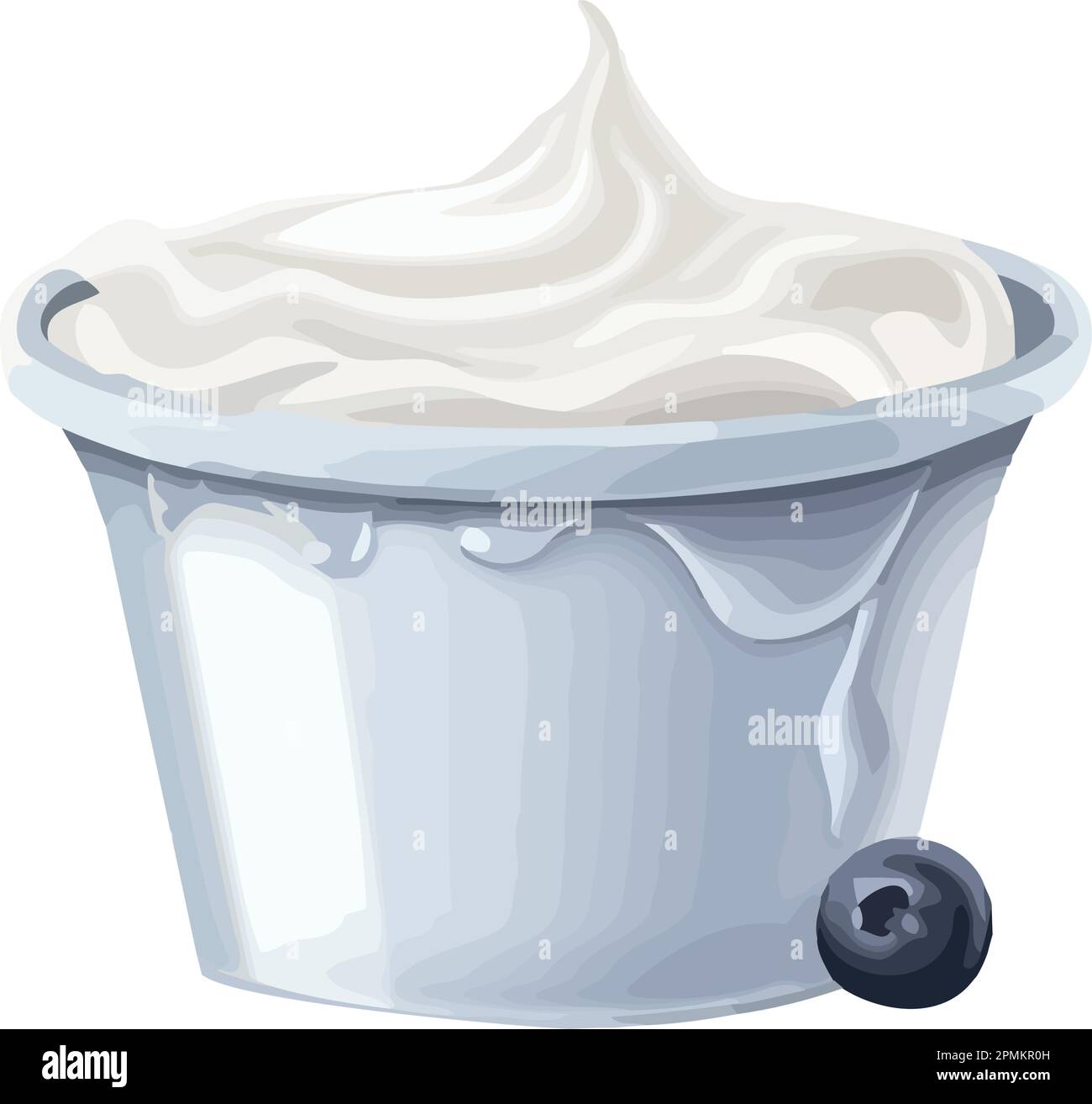 Fresh organic yogurt in plastic container Stock Vector Image & Art - Alamy