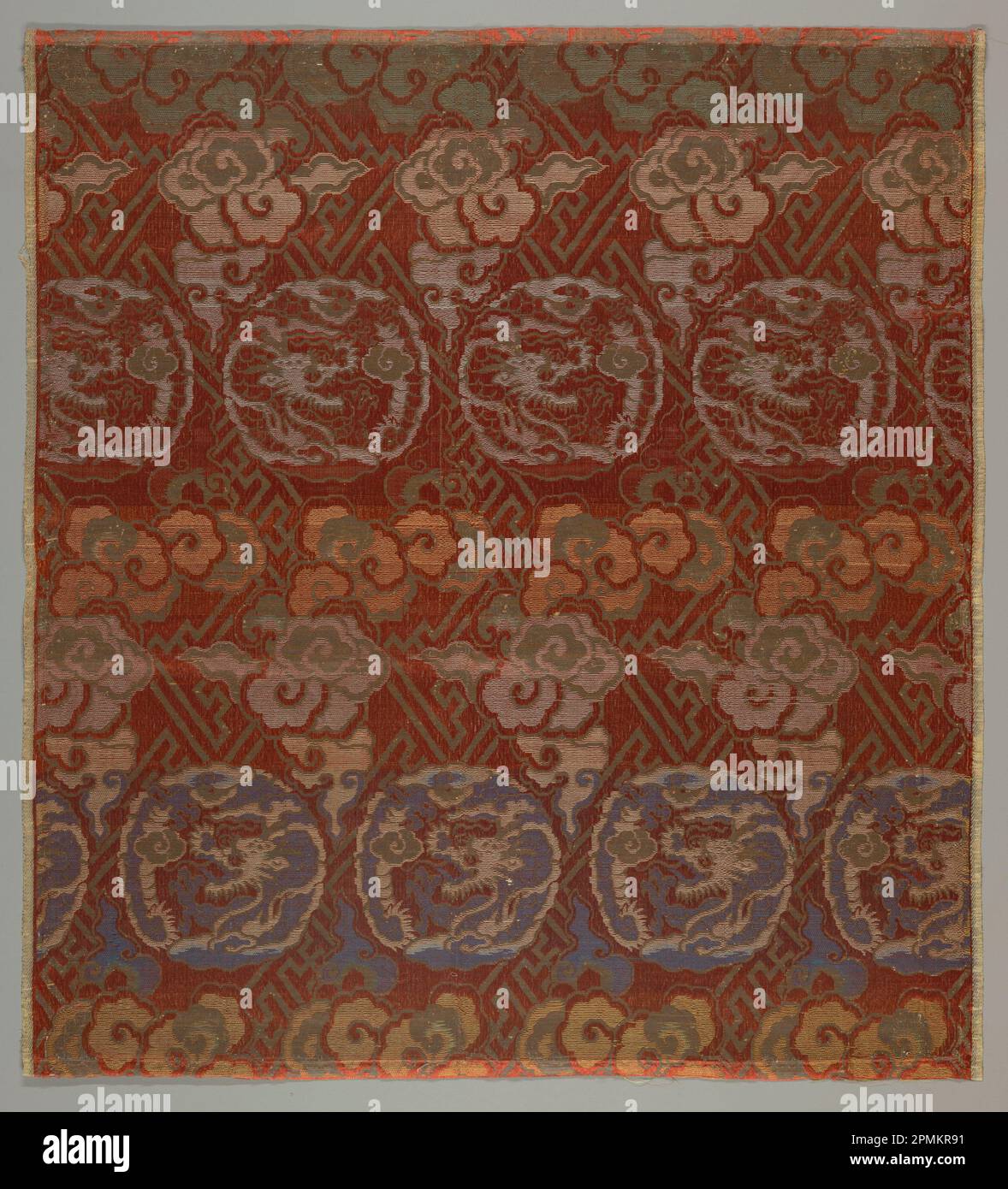 Textile (Japan); silk, metallic thread, cotton (lining Stock Photo - Alamy