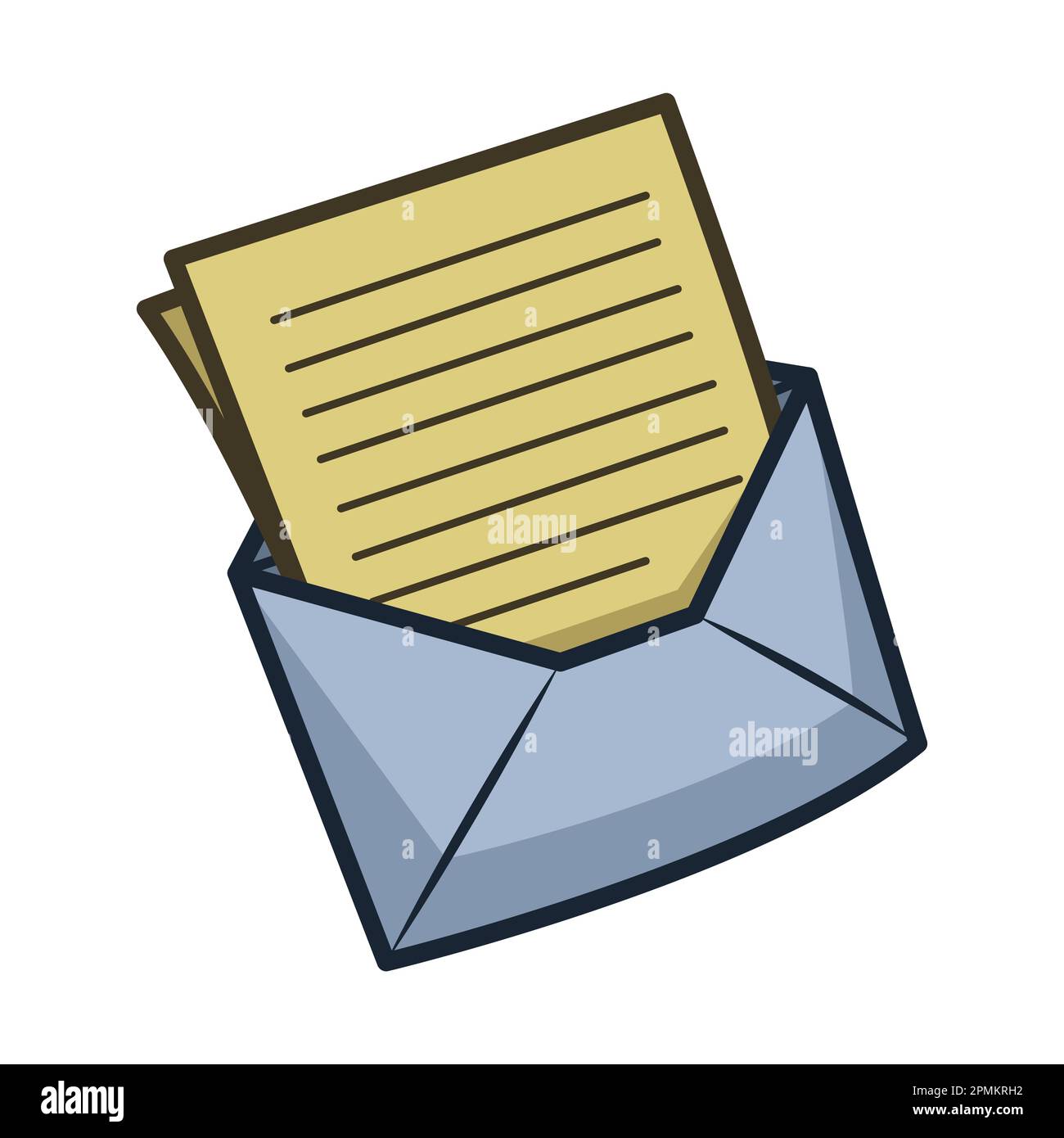 Letter in Grey Envelope. Business Icon Vector Illustration Stock Vector ...