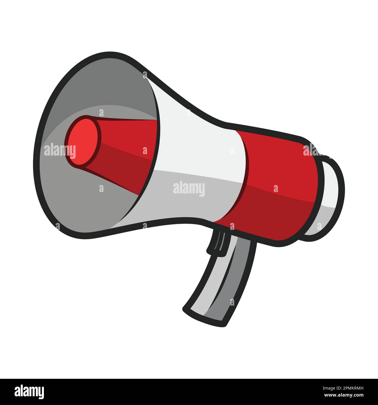 White and Red Megaphone. Business Icon Vector Illustration Stock Vector ...
