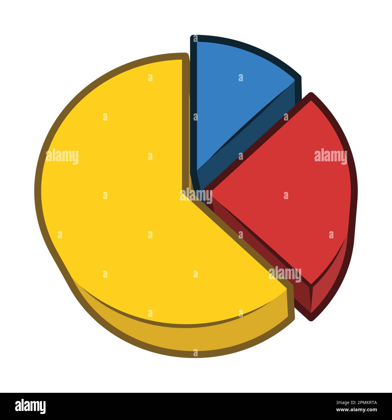 Colorful Pie Chart Diagram. Business Icon Vector Illustration Stock ...
