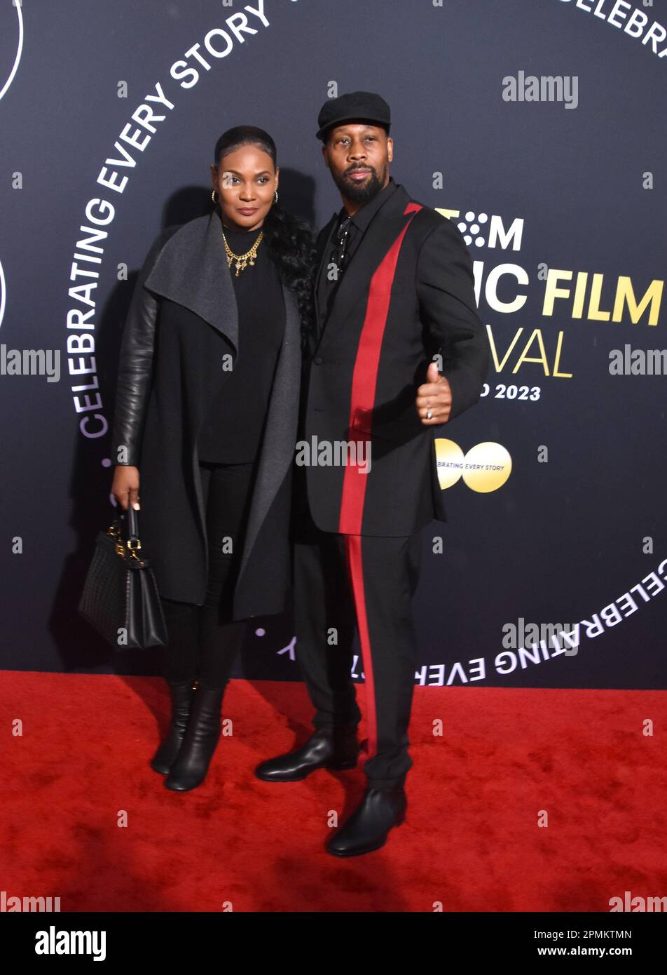 Los Angeles, California, USA . 13th April 2023 Rapper RZA and wife ...