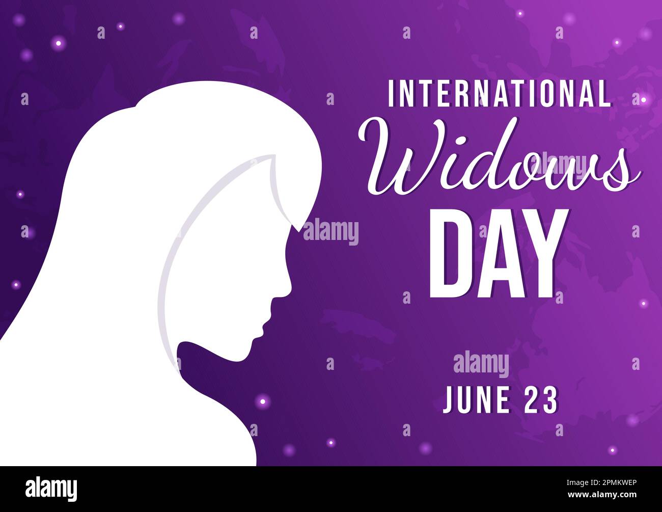 International Widows Day Vector Illustration on June 23 with Woman ...
