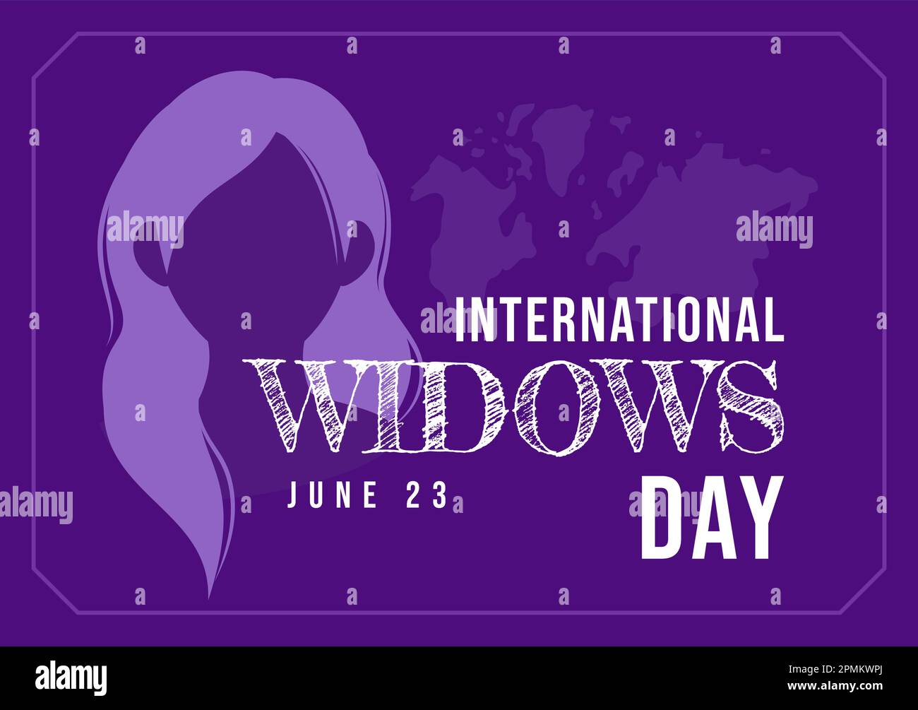 International Widows Day Vector Illustration on June 23 with Woman ...