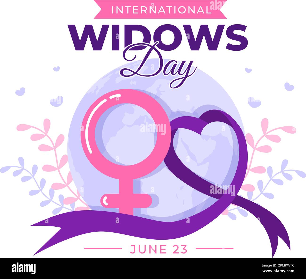 International Widows Day Vector Illustration on June 23 with Woman ...