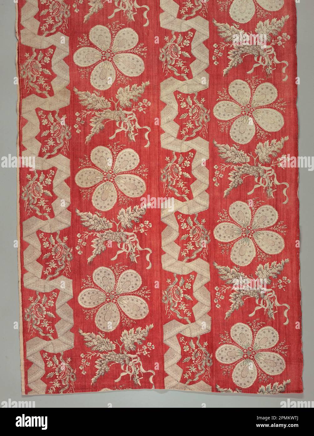 Textile (France); linen warp, cotton weft; Warp: 155.5cm (61 in.). Weft ...