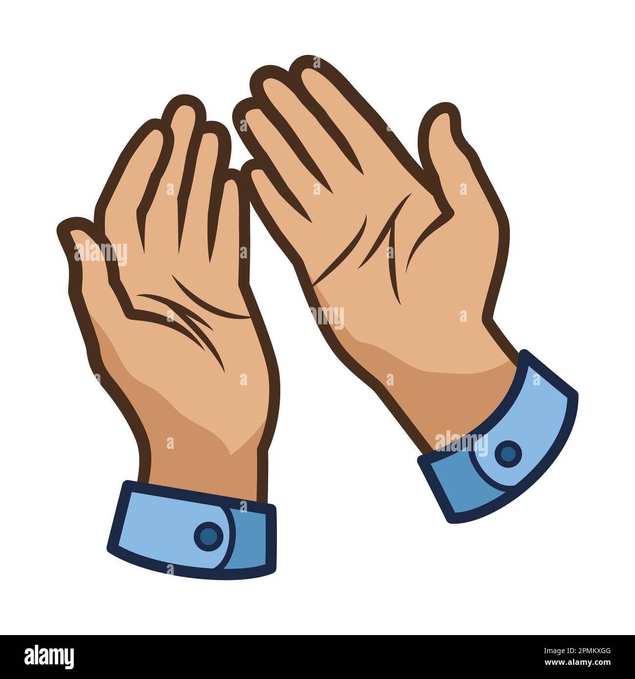 Raising Hands and Pray. Eid Mubarak Icon Vector Illustration Stock ...