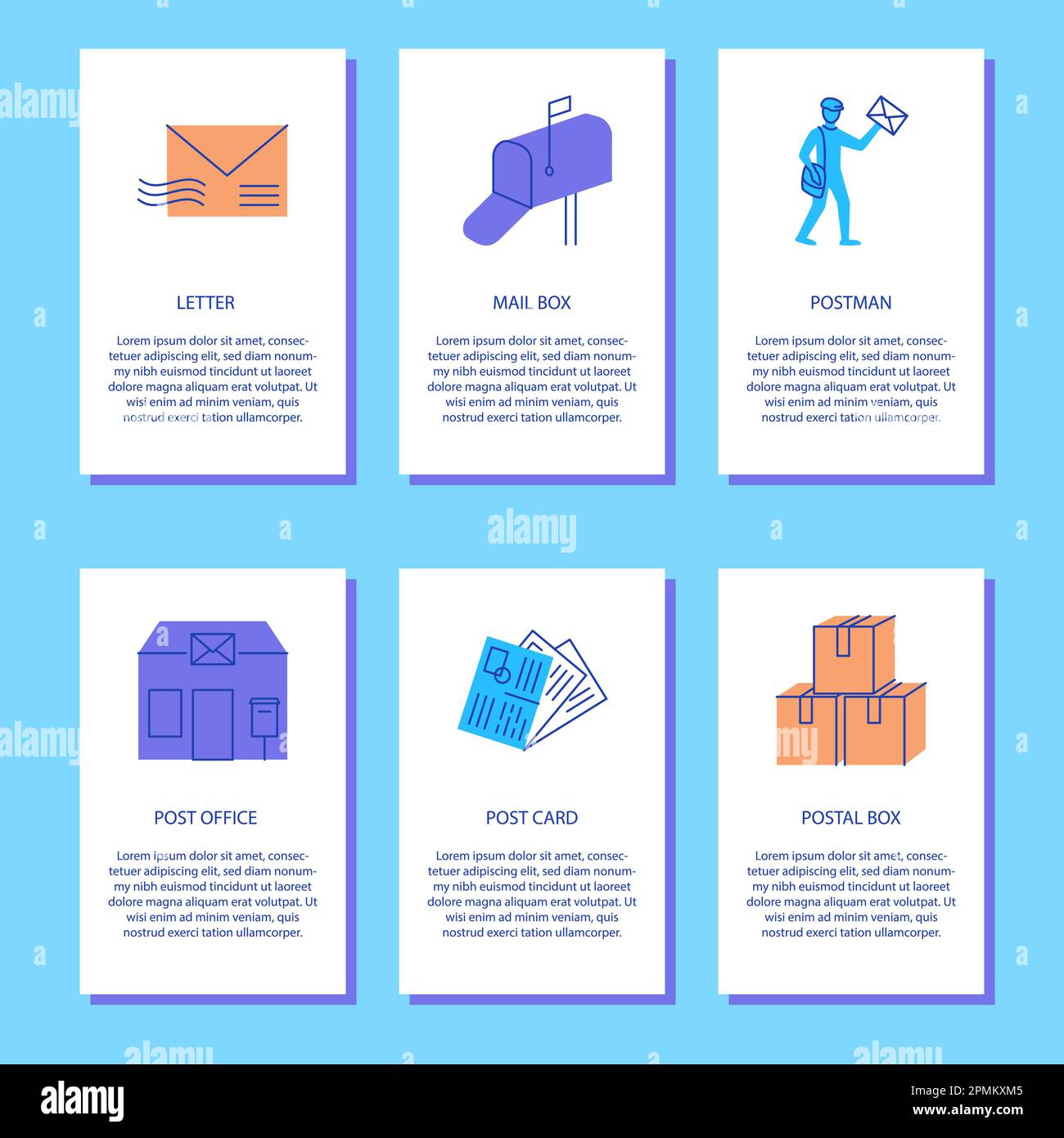 Post services banner with place for text. Mail and parcels ...