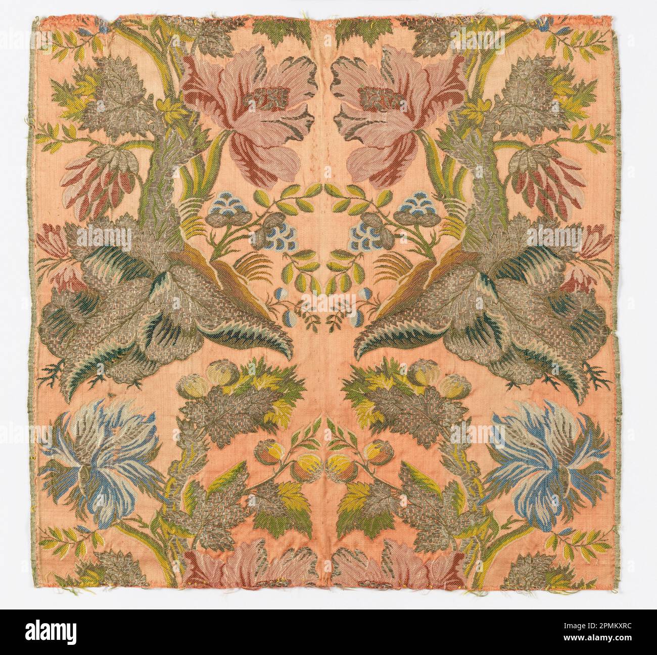 Textile; silk, metallic thread; Bequest of Richard Cranch Greenleaf in ...