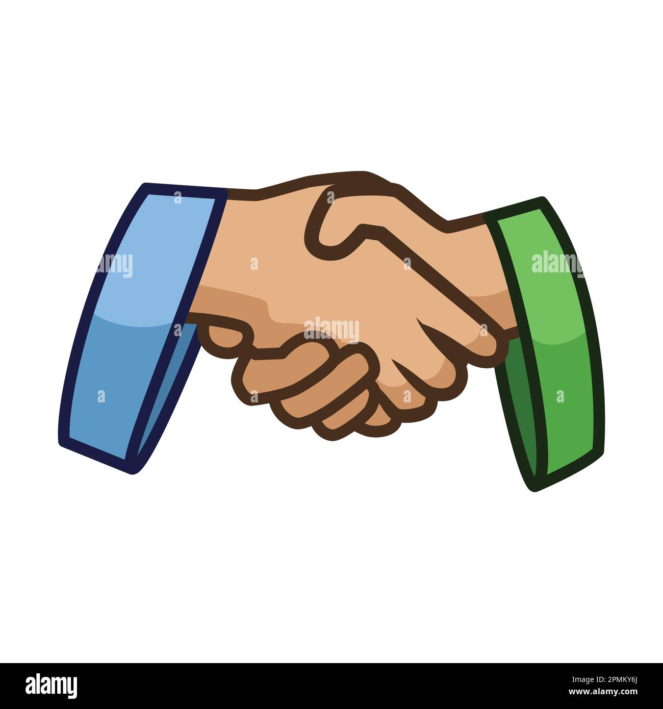 Shake Hands And Greet. Eid Mubarak Icon Vector Illustration Stock ...