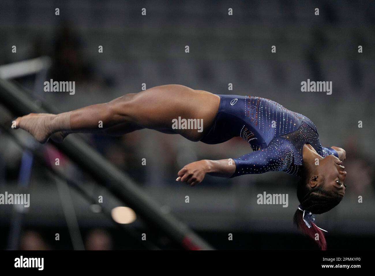 Auburn's Derrian Gobourne competes in the floor exercise during the ...