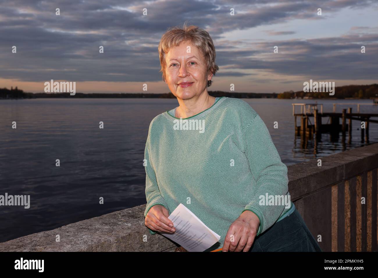 Berlin, Germany. 13th Apr, 2023. Writer Ulrike Draesner at a photo ...