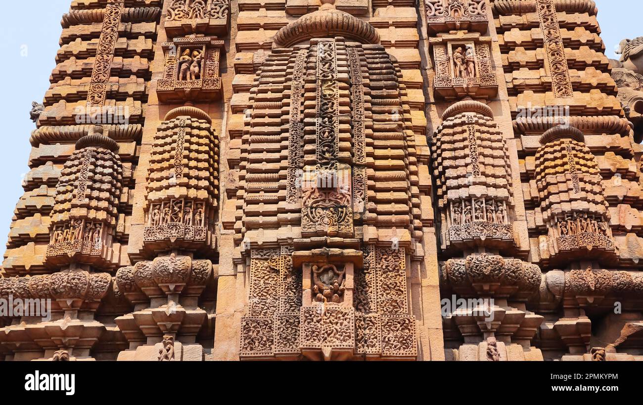 Carving on the Side of Brahmeshwara Temple, Bhubaneshwar, Odisha, India ...