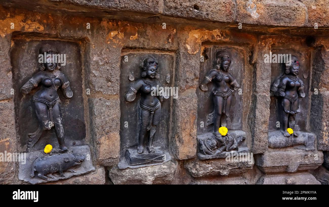 Statues of Kalaratri / Panchavarahi, Vadyarupa, Charchika and Marjari ...