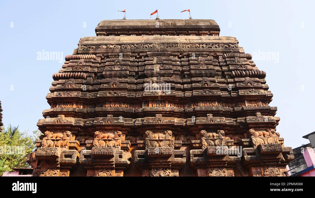 Carved Shikhara of Baitala Deula, Bhubaneshwar, Odisha, India Stock ...