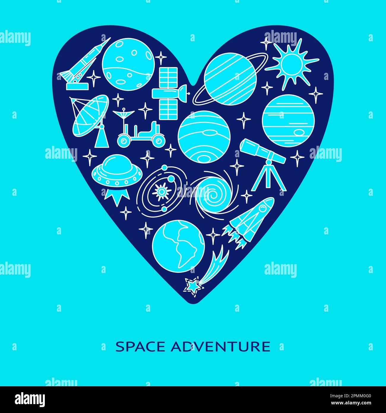 Space theme concept banner with place for text. Spaceship, planets and ...