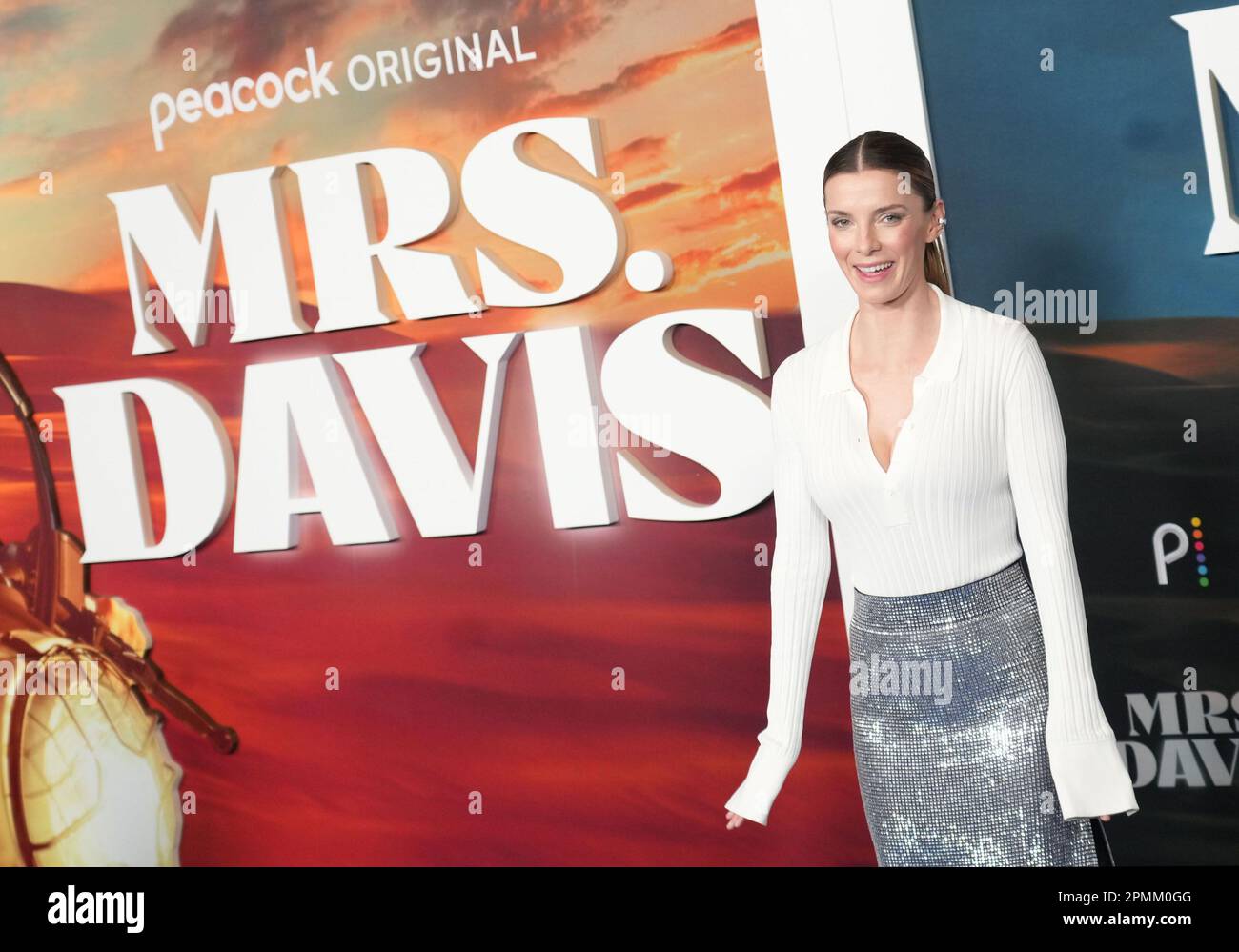 Los Angeles, USA. 13th Apr, 2023. Betty Gilpin arrives at the Peacock's MRS. DAVIS Los Angeles ...