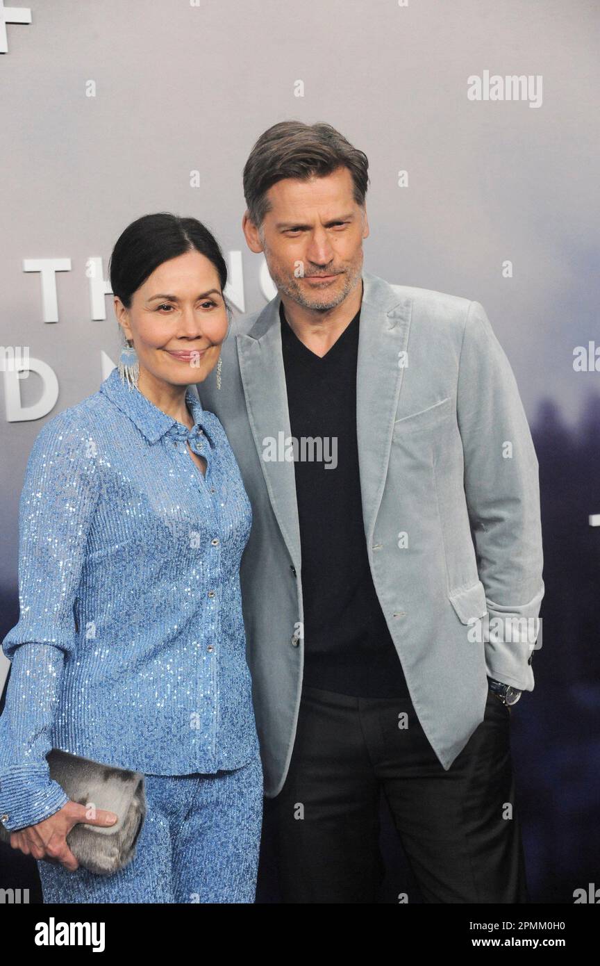 Los Angeles, CA. 13th Apr, 2023. Nikolaj Coster-Waldau, Nukaka Coster ...