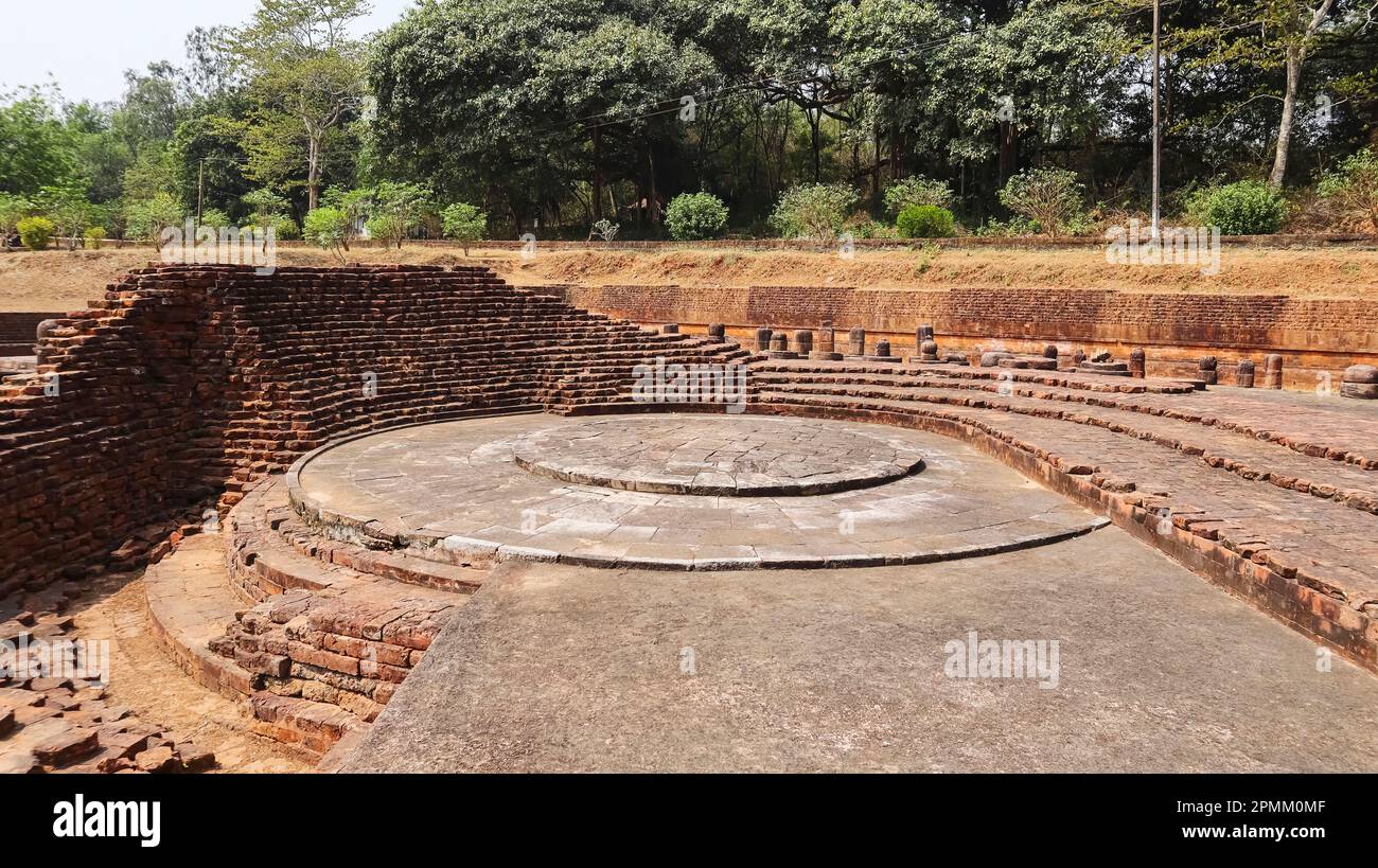 View of the chaityagriha stupa complex, Lalitgiri, Cuttack, Odisha ...