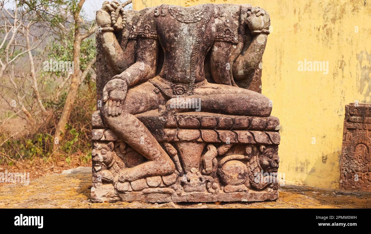 Broken Sculpture of Buddhist God in the Monastery No.1, Ratnagiri ...