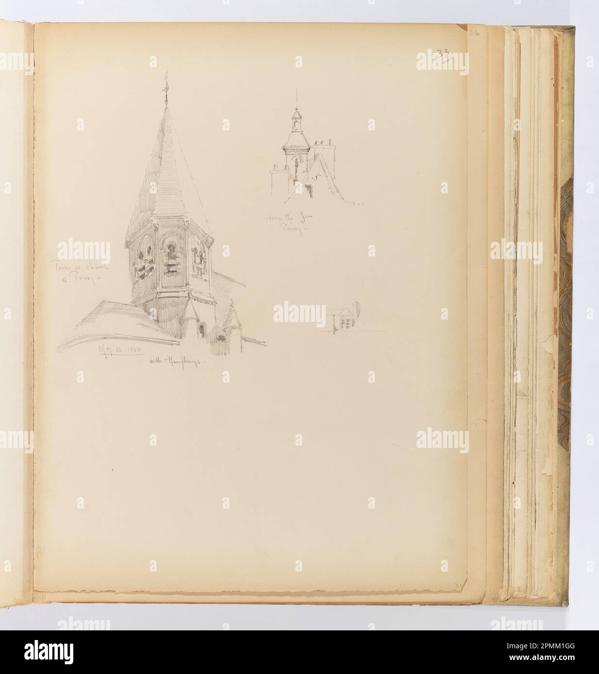 Album Page, Architectural Elements, Poissy; Whitney Warren Jr ...
