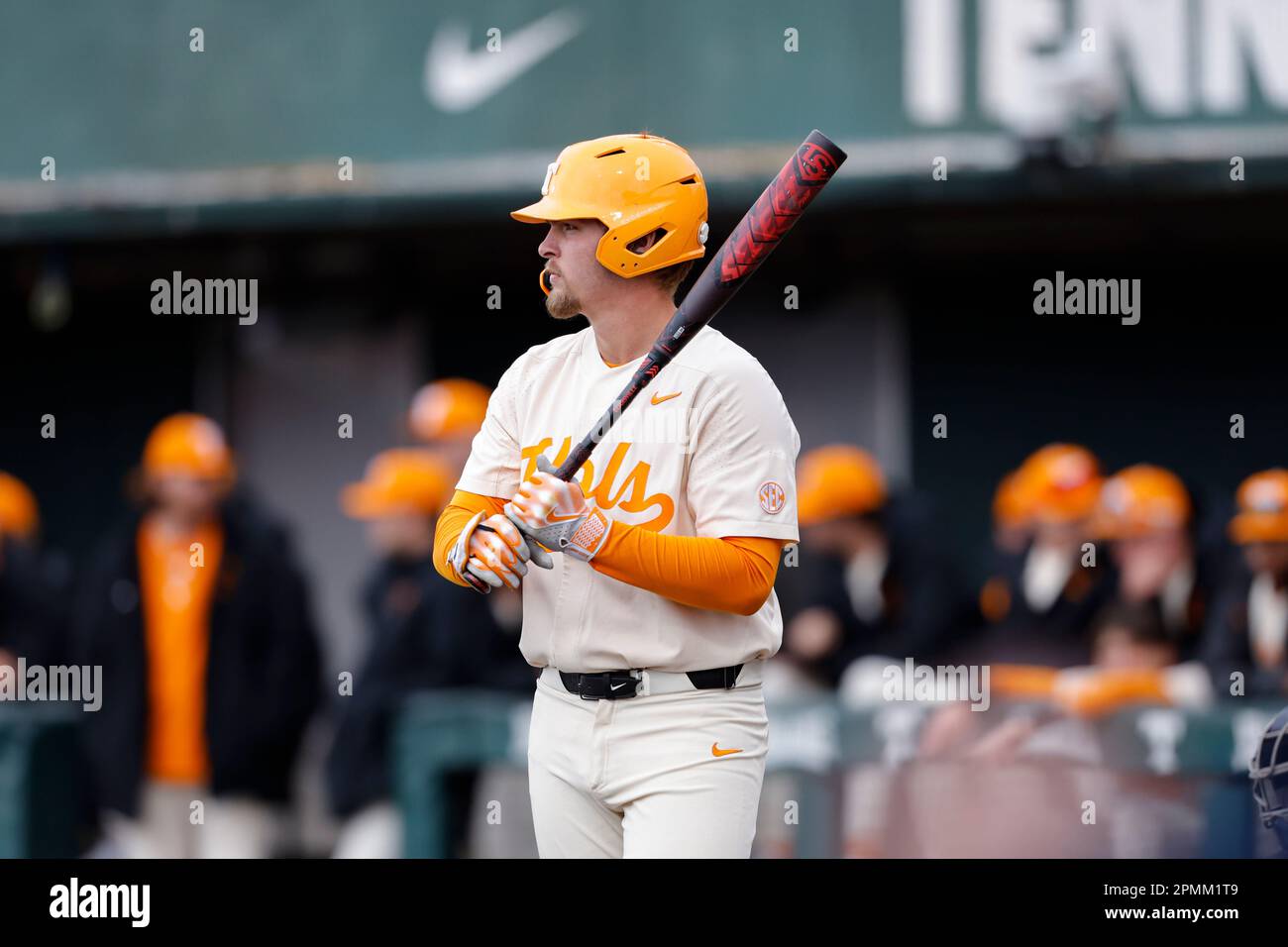 Tennessee Volunteers first baseman Blake Burke (25) at bat during an NCAA game against the ...
