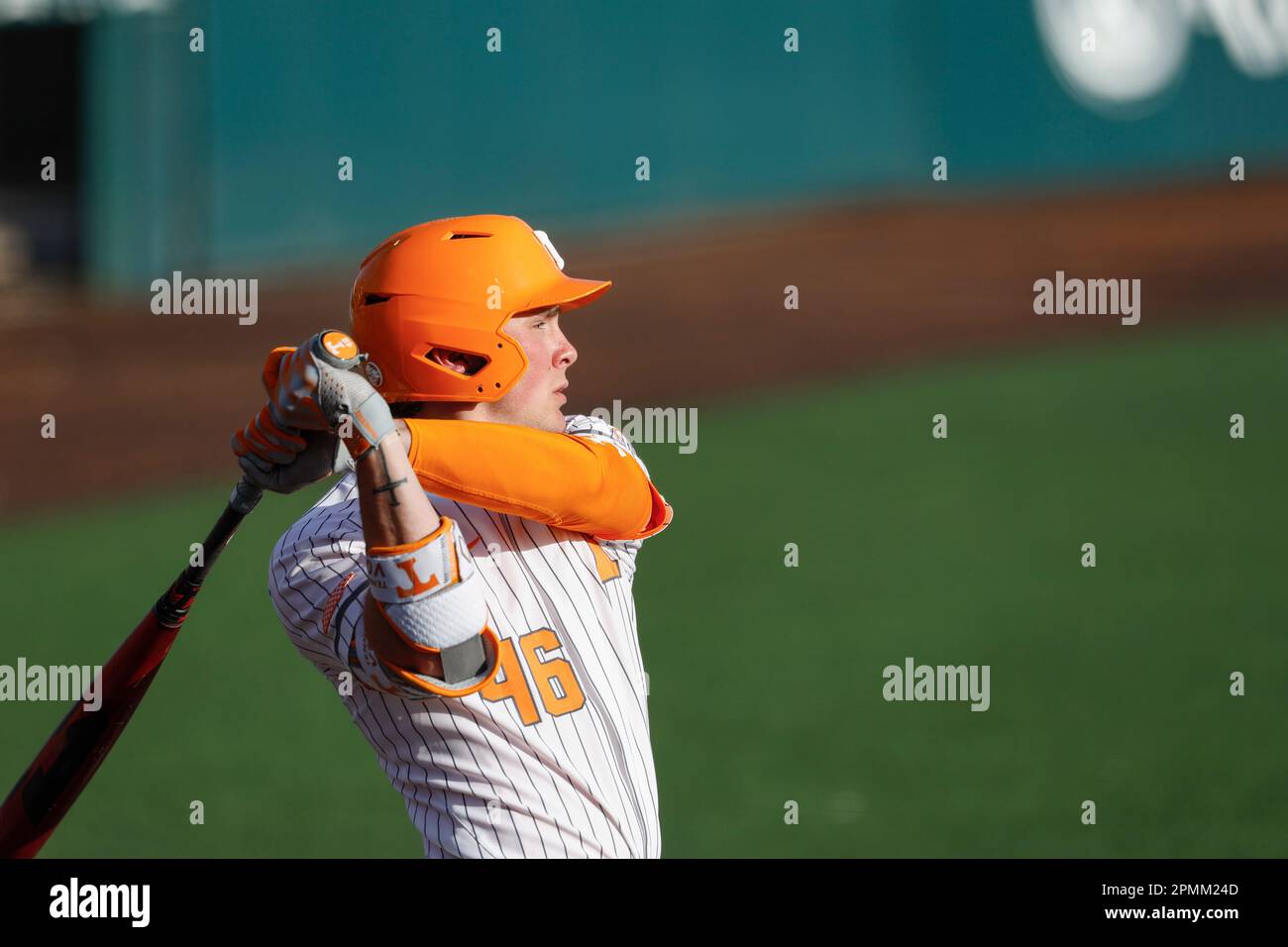 Tennessee Volunteers designated hitter Dylan Dreiling (46) at bat ...