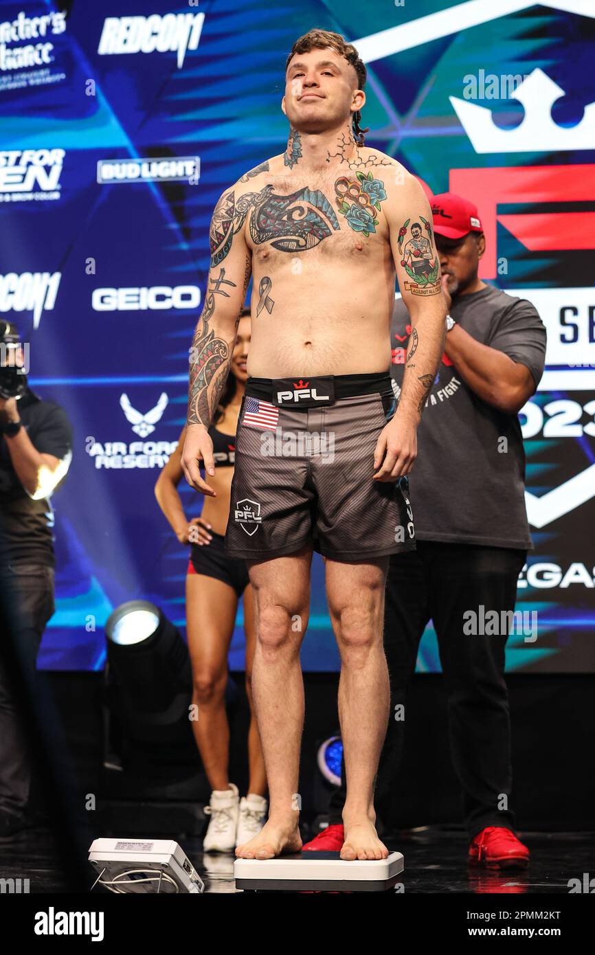 Las Vegas, NV, USA. 13th Apr, 2023. Welterweight Brandon Jenkins on ...