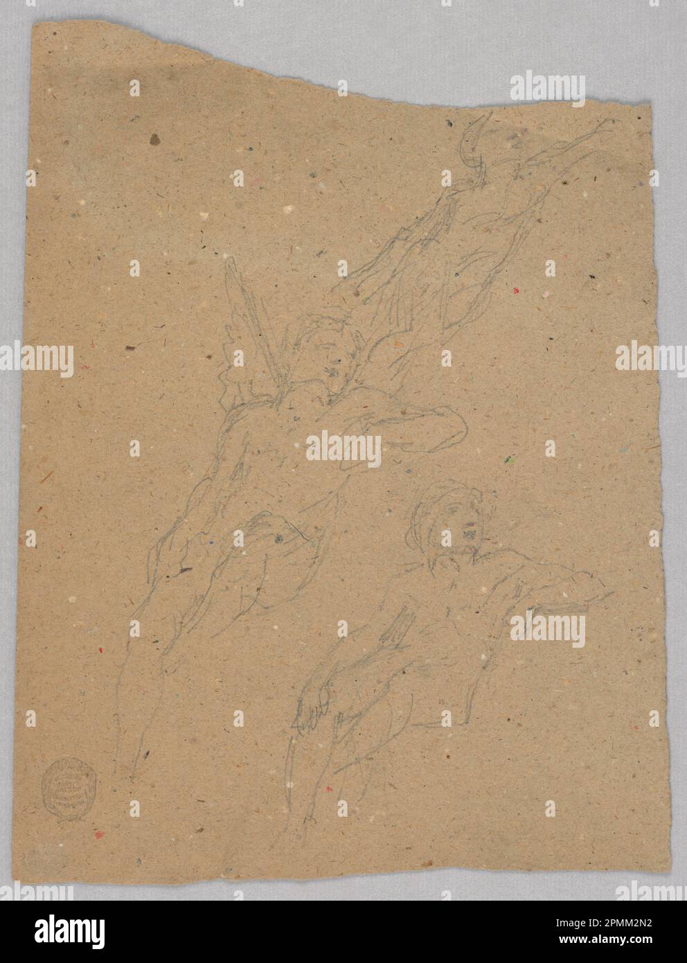 Drawing, Sketches for the Angel Beside "Charity," Chapel of St ...