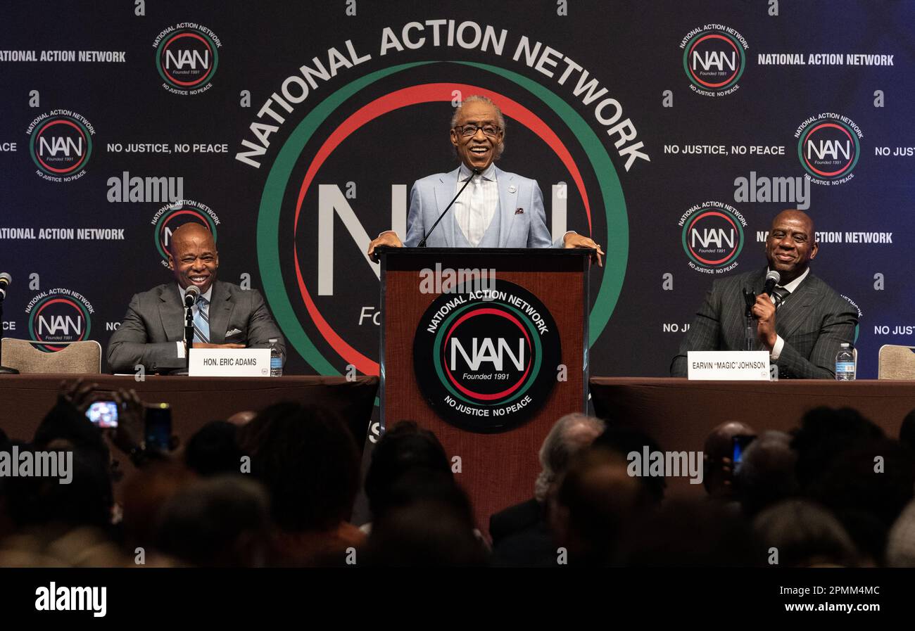 Al Sharpton moderates chat with mayor Eric Adams and Earvin Magic ...
