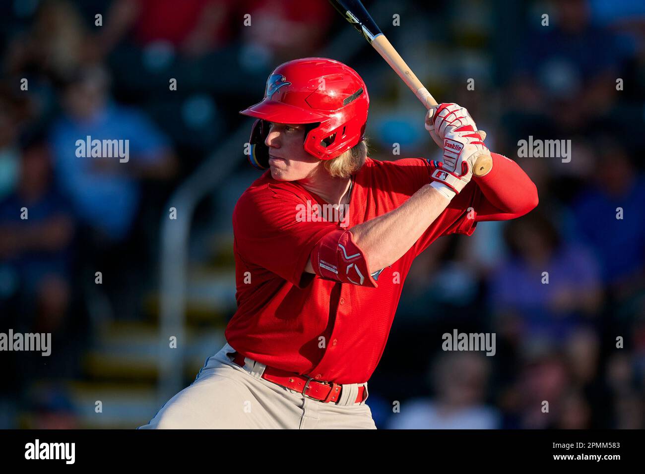 Clearwater Threshers Jordan Viars (33) bats during a MiLB Florida State ...