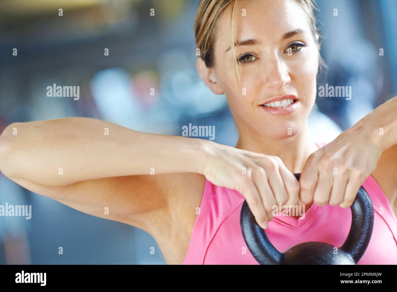 Im making great progress. A beautiful young woman working out at the ...