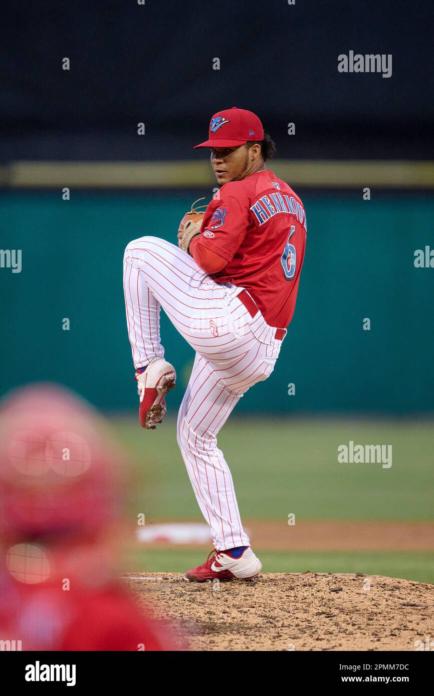 Clearwater Threshers pitcher Jonh Henriquez (6) during an MiLB Florida ...