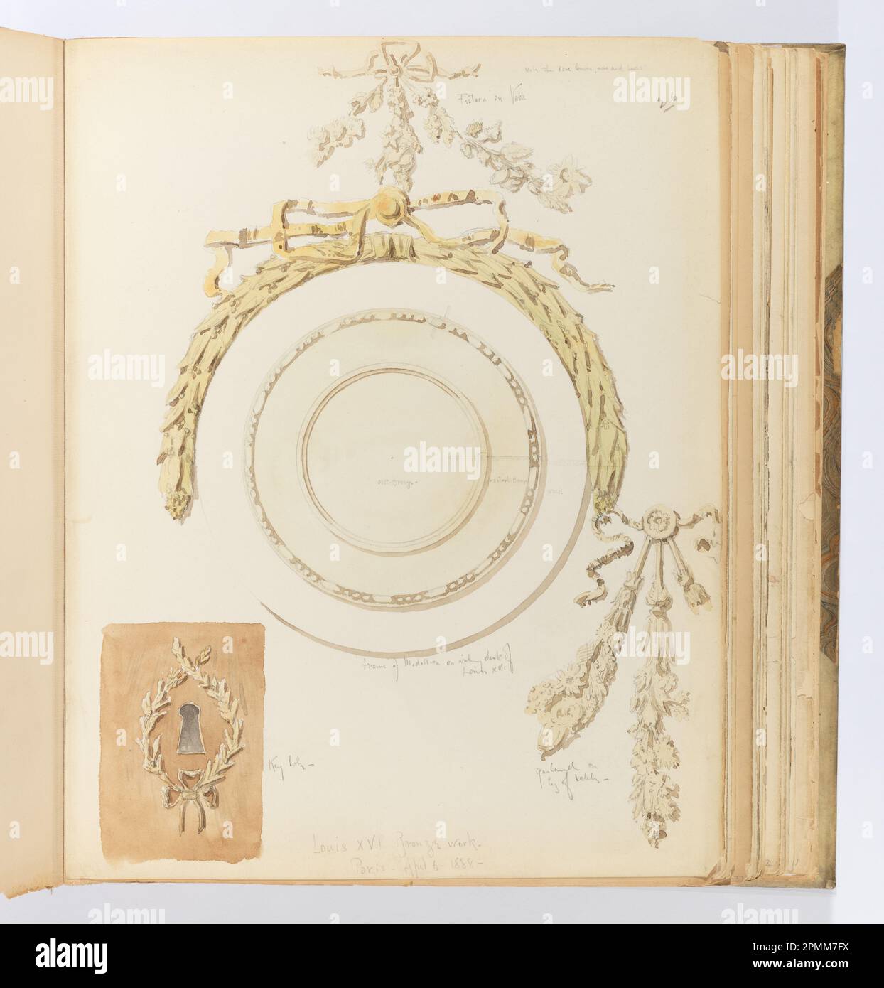 Album Page, Louis XVI Bronze Work; Whitney Warren Jr. (American, 1864 ...