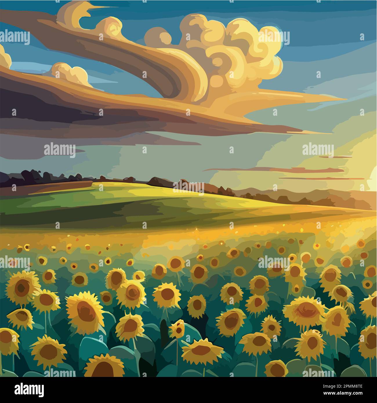 Swaying with the breeze Stock Vector Images - Alamy