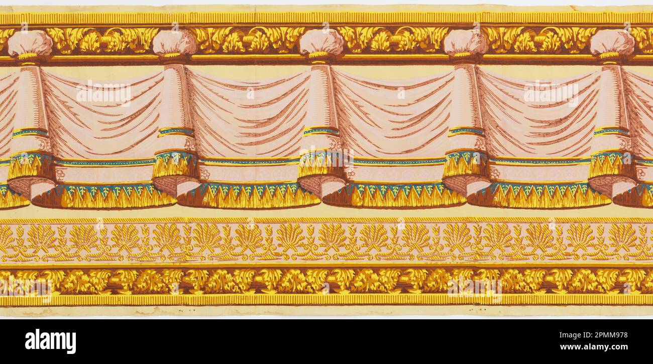 Frieze (France); block-printed on handmade paper; 570 x 50 cm (224 7/16 ...