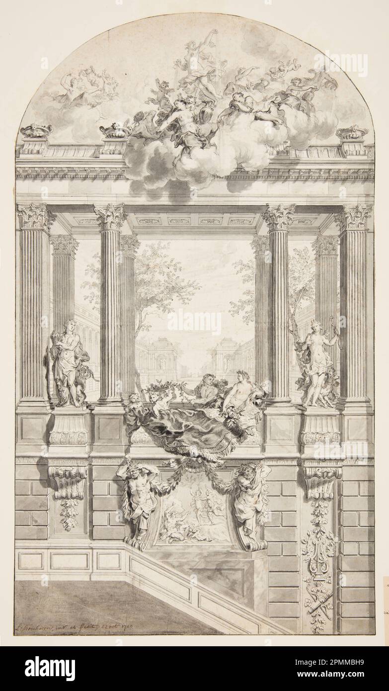 Drawing, Design for Staircase, Voorst Castle, The Hague, Netherlands ...
