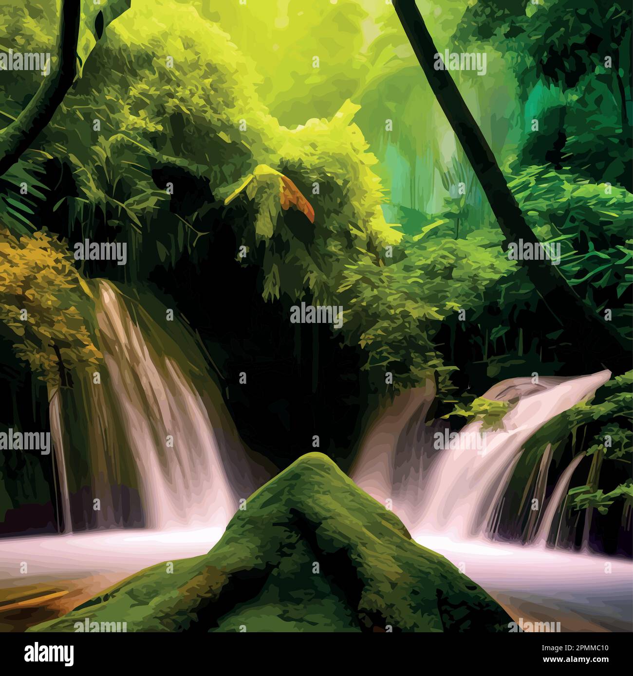 Wet day lake Stock Vector Images - Alamy