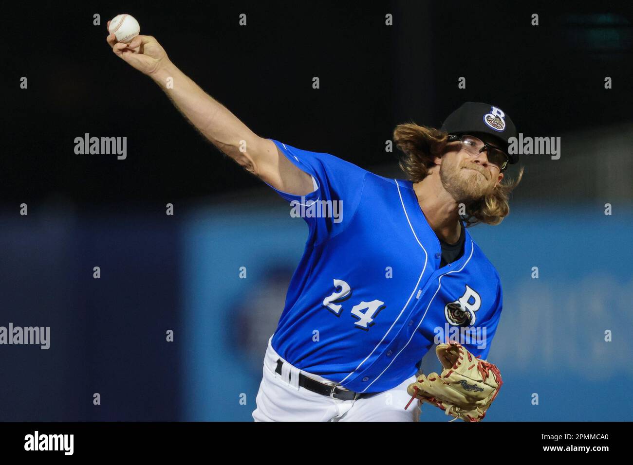 Biloxi, Mississippi, USA. 13th Apr, 2023. Biloxi Shuckers pitcher ...