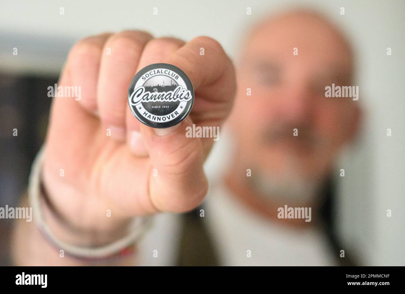 Hanover, Germany. 13th Apr, 2023. Heinrich Wieker from the Cannabis ...