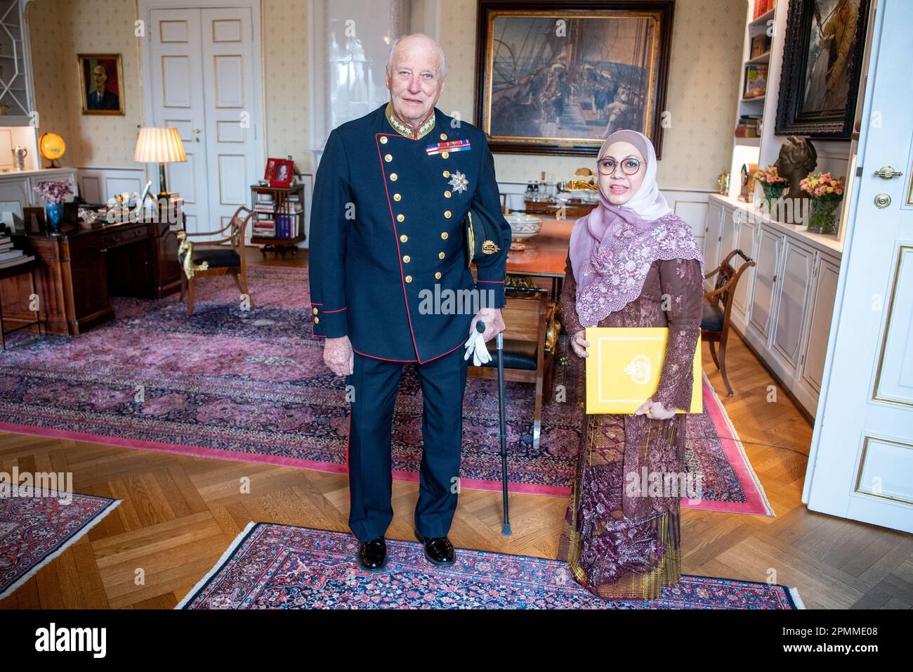 Oslo 20230413.King Harald receives Brunei Darussalam's ambassador ...